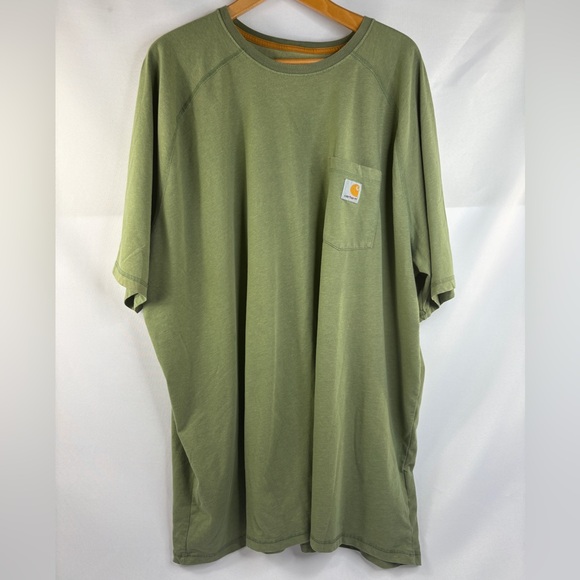Carhartt | Shirts | Carhartt Force Green Tshirt 4xl Relaxed Fit Pocket ...
